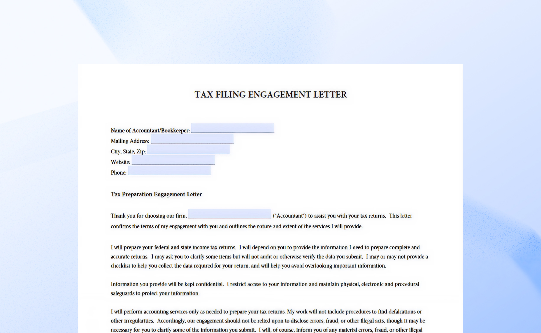 How to create a tax return letter for clients: examples and template ...