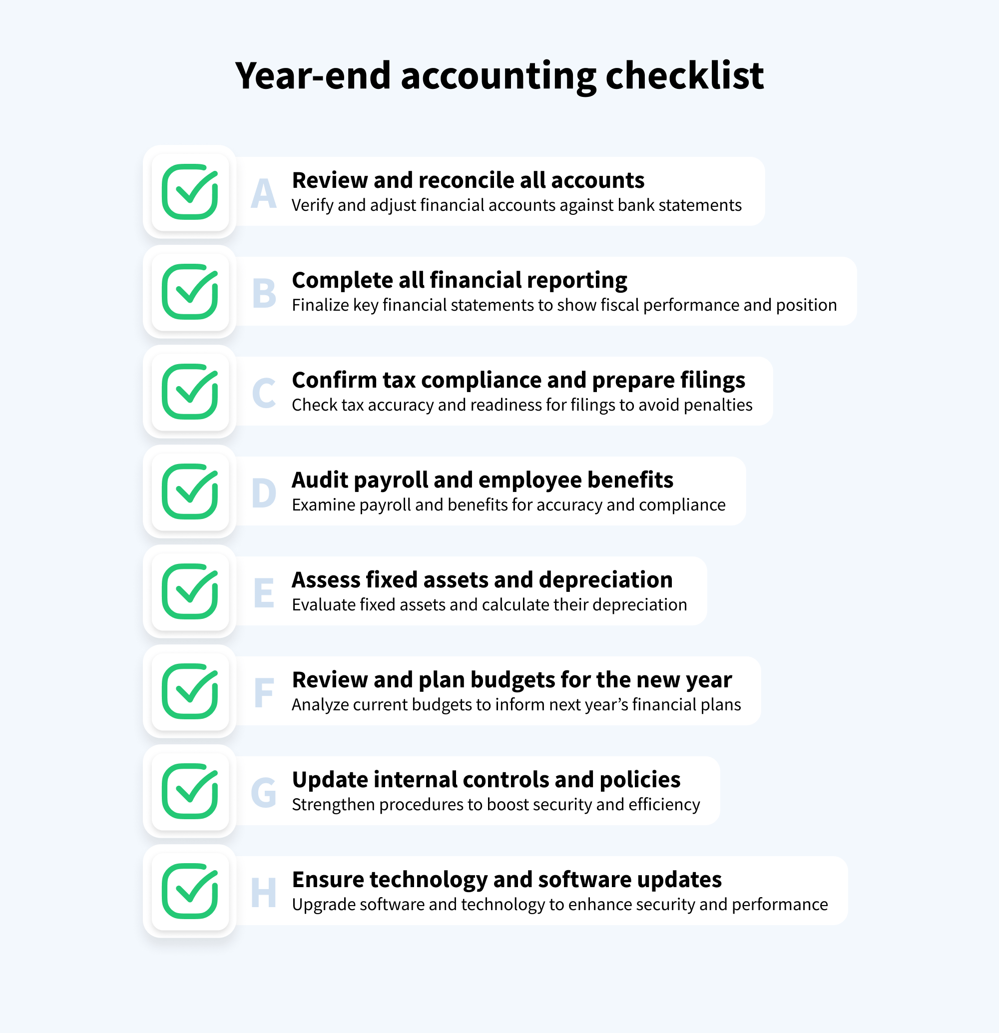 Year-end accounting checklist for 2024: closing the fiscal year - TaxDome