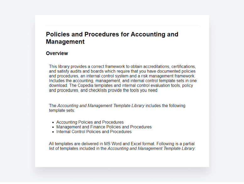 Accounting policies and procedures: a 2025 guide, with template and ...