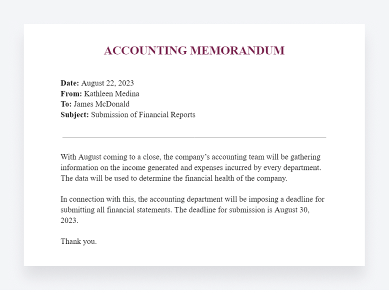 How to write accounting memos: walkthrough, examples, downloadable ...