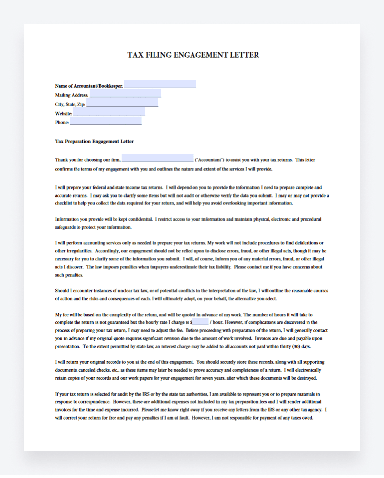How to create a tax return letter for clients: examples and template ...